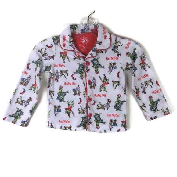 Dr. Seuss | Pajamas | Dr Seuss The Grinch Be Nice Button Up Graphic ...